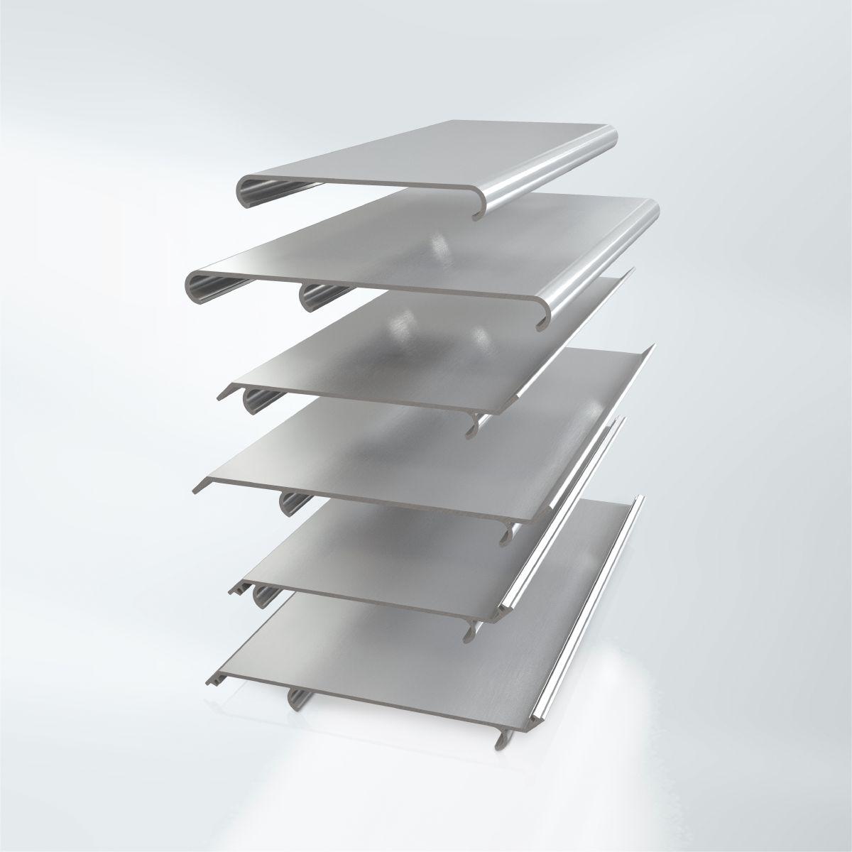 ALB, C and Z-shaped louvre blade