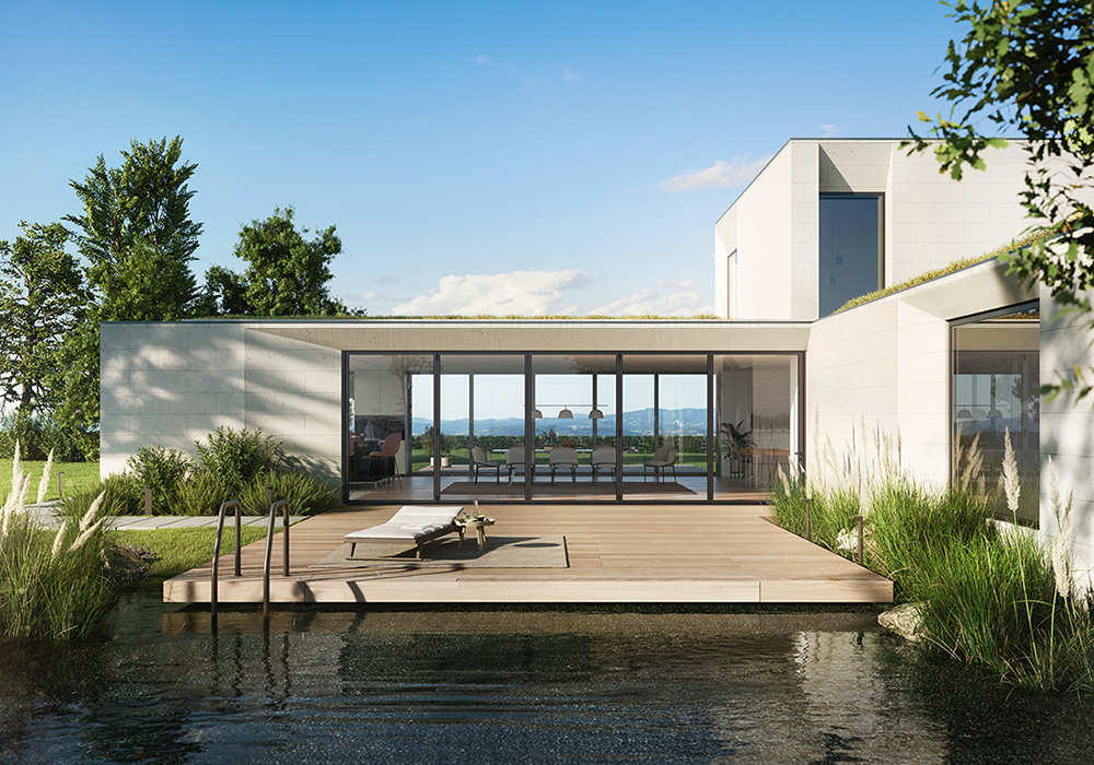 Neues Aluminium-Faltschiebesystem Schüco AS FD 75/90.HI