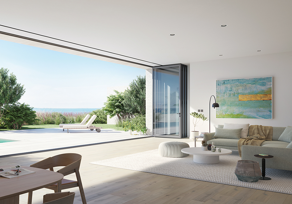 The new Schüco AS FD 75/90.HI aluminium folding sliding system